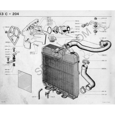 Thermostat Calorstat pour 204 & 304 Peugeot