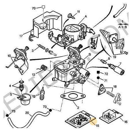 Solex 32 PBISA 7/11/16 or 34 PBISA 17 carburettor kit - SERIE04 SARL